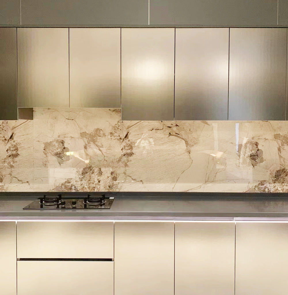 Facade Panel Backsplash Terrazzo Grey Pink Marble Shower Wall Panel