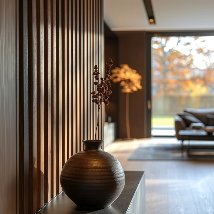 Dark Chestnut Charm: Stylish Dark Chestnut Wall Panels – slatsolution.com