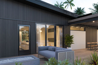 Charcoal Exterior Slat Siding Outdoor Wall Cladding Panels 5 Strip: 1 ...