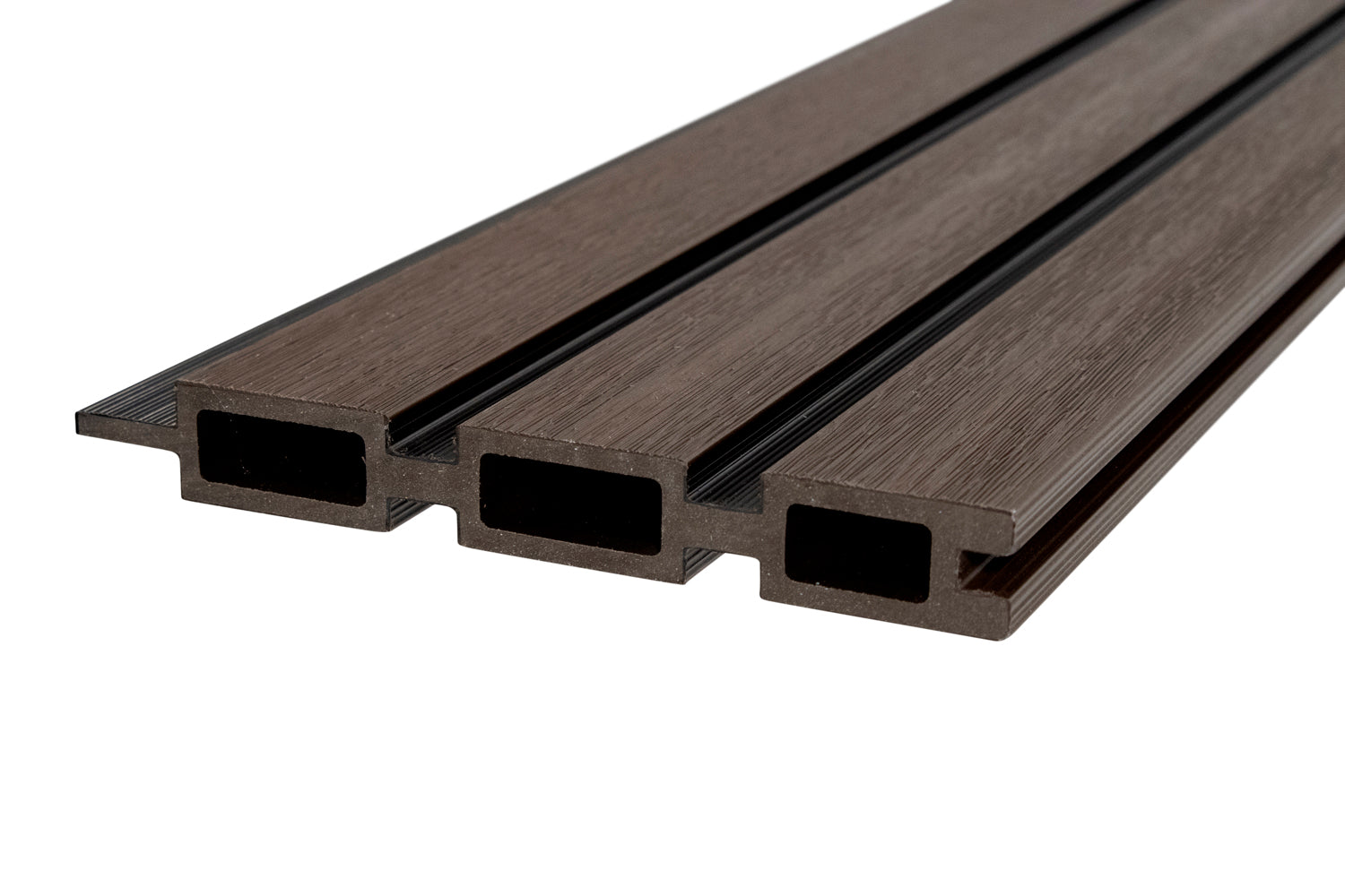 All-Weather WPC Composite Fence Slat Panel System - American Walnut ...