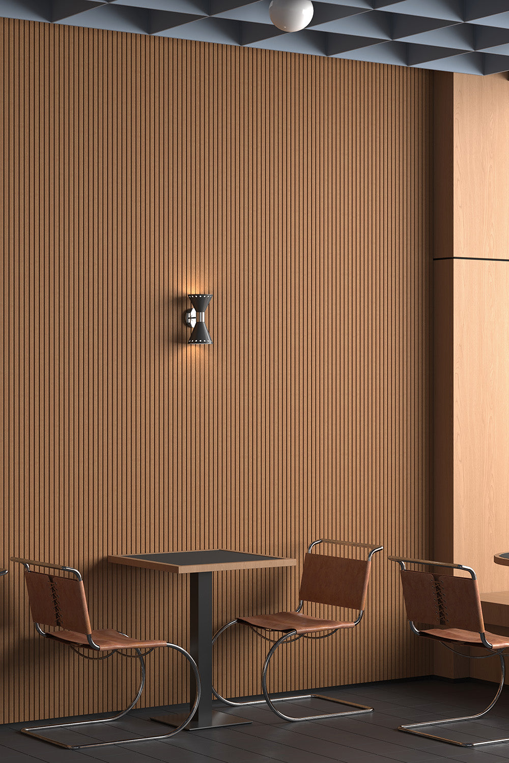 Flexible Beveled Slat Wood Wall Panel Interior Siding - Antique Maple ...