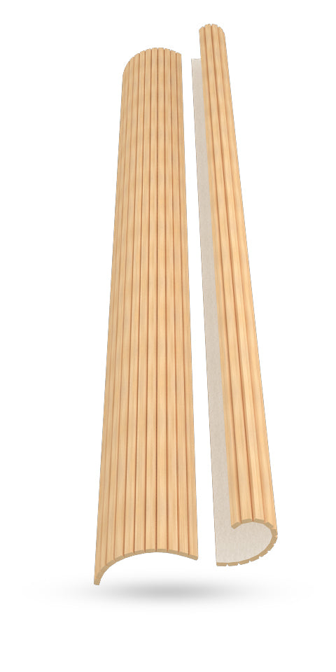 Flexible Beveled Slat Wood Wall Panel Interior Siding - Champagne Oak ...