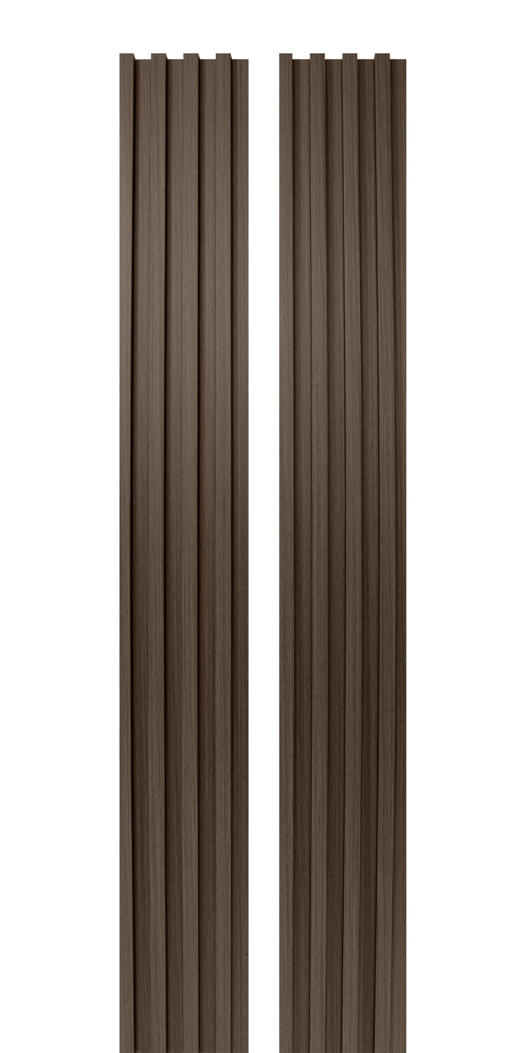 Mocha Brown Wood Slat Panels for Walls - Stout (94" x 5 3/4 ...