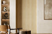 White Oak Acoustic Wall Panels With Pure-White Accents Interior Soundp ...