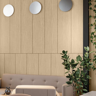 Seamless Light Oak Wall Panel Kit – Decorative Wood Panels ...