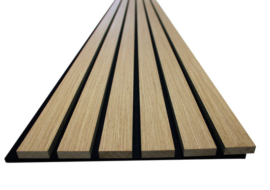 REAL Oak Wood Veneer Acoustic Wide Slat Accent Wall Panels ...