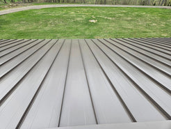 Slate Gray Steel Roof Panels Weather - Resistant Metal Roofing ...
