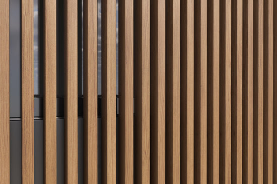 Teak Interior-Exterior Timber Tube Composite Wood Slat Privacy Divider ...