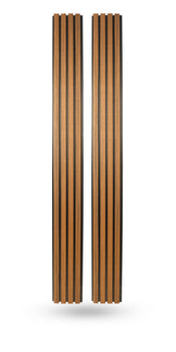 Weathered Teak With Black Accents Exterior Slat Wall Paneling, Claddin ...