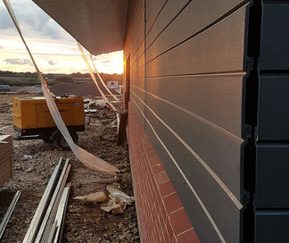 Black Exterior Shiplap Siding Boards, Outdoor Wall Panel Cladding ...