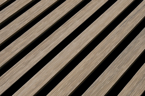 Exterior Composite Siding Slat Wall Cladding System in Arctic Oak With ...