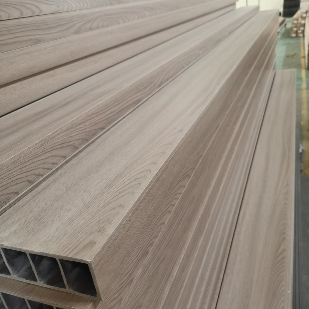 Gray Oak Slat Wood Room Dividers, Wall Partition (WPC) – slatsolution.com