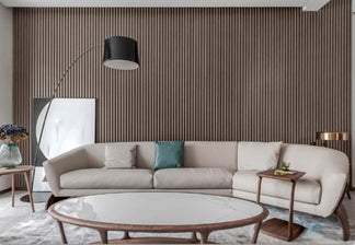 Mocha Brown Wood Slat Panels for Walls - Stout (94" x 5 3/4 ...