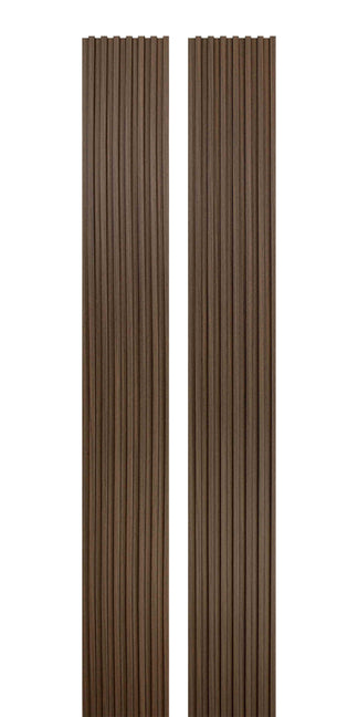 Mocha Brown Slat Wood Panels for Walls - Sleek (106" x 5 3/4 ...