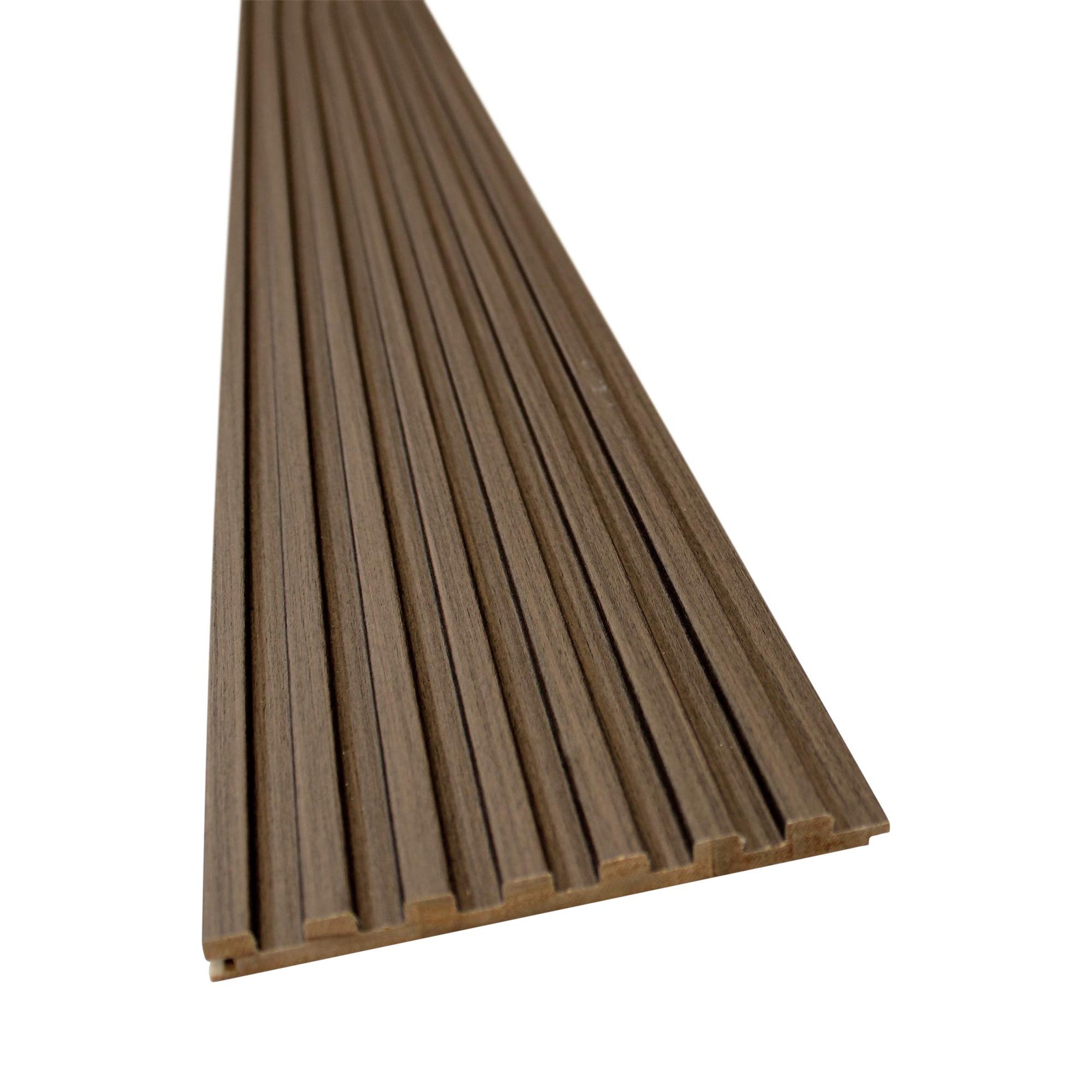 Mocha Brown Slat Wood Panels for Walls - Sleek (106" x 5 3/4 ...
