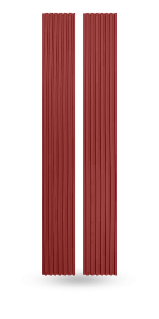 Satin Red Slat Wood Panels for Walls - Sleek (106" x 5 3/4 ...