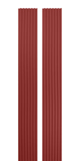 Satin Red Slat Wood Panels for Walls - Sleek (106" x 5 3/4 ...