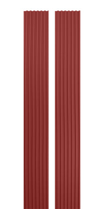 Satin Red Slat Wood Panels for Walls - Sleek (106" x 5 3/4 ...
