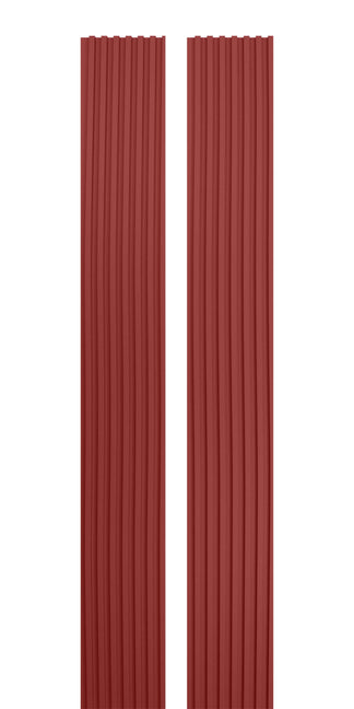Satin Red Slat Wood Panels for Walls - Sleek (106" x 5 3/4 ...