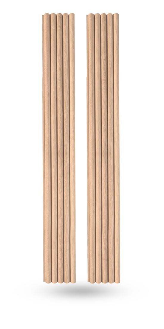 Rounded Slat Unfinished Oak Wood Wall Panels, Stain or Paint Grade ...