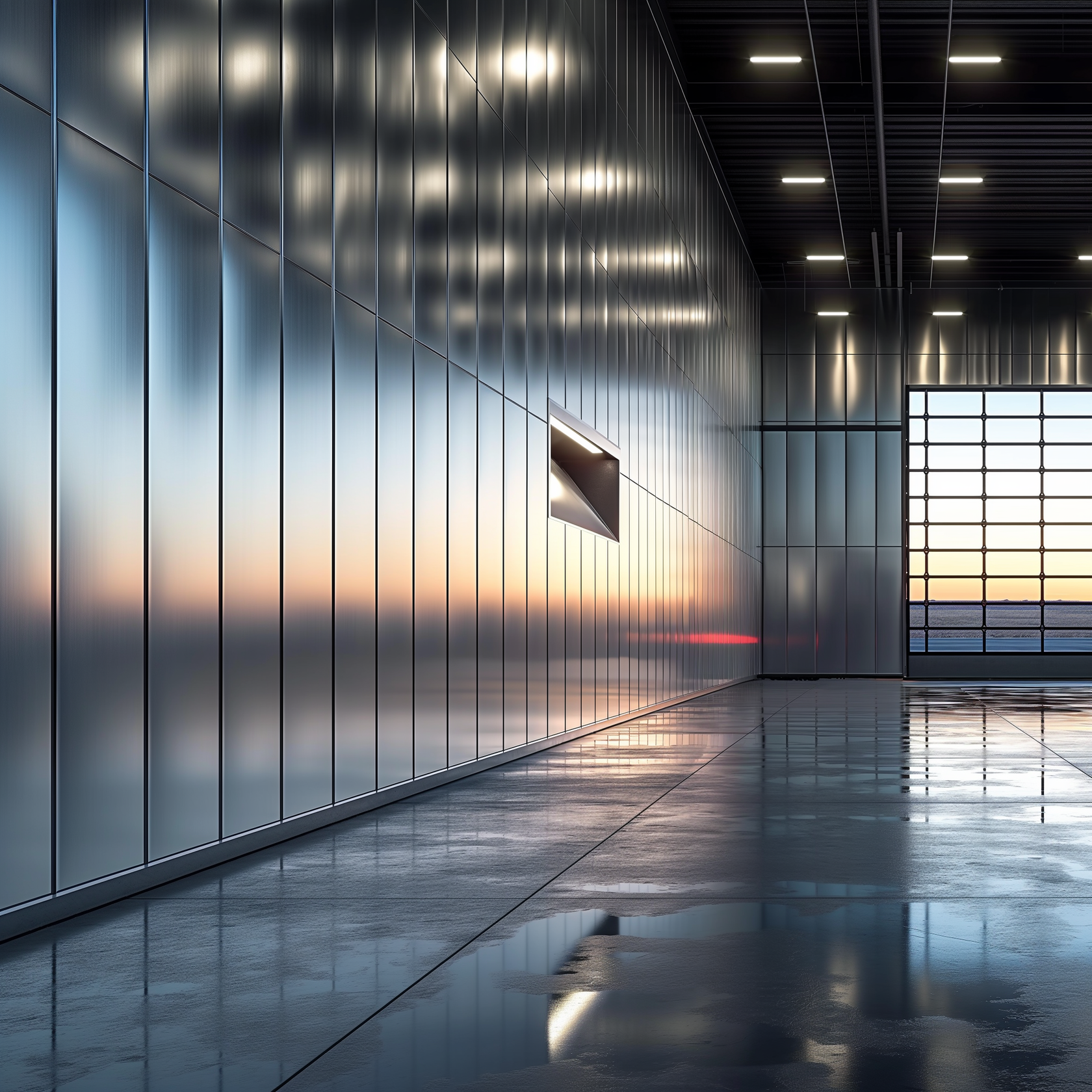 Hairline Stainless Steel Effect Interior Metal Wall Panels ...