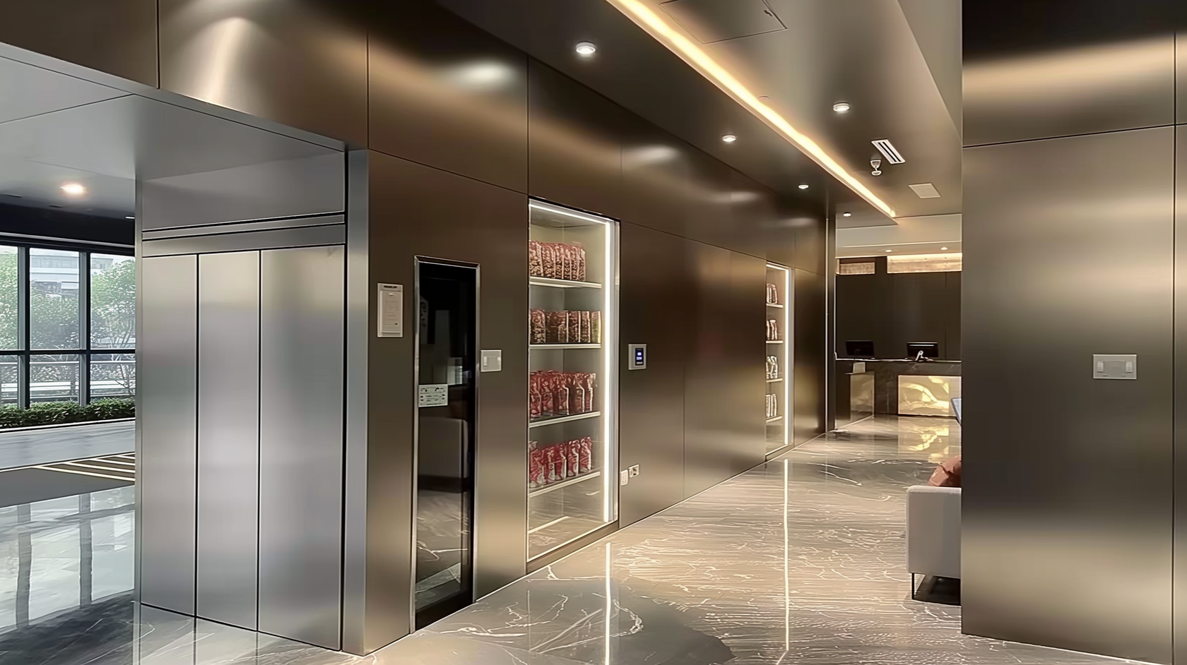 Milled Stainless Steel Effect Interior Metal Wall Panels – slatsolution.com